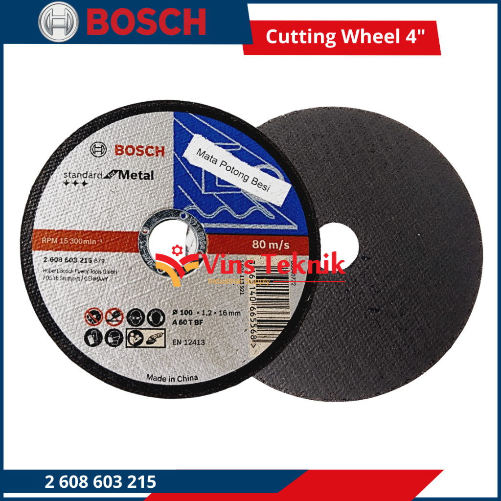 Jual BOSCH Batu Potong Besi Cutting Wheel Disc Mata gerinda 4" BOSCH 215 | Shopee Indonesia