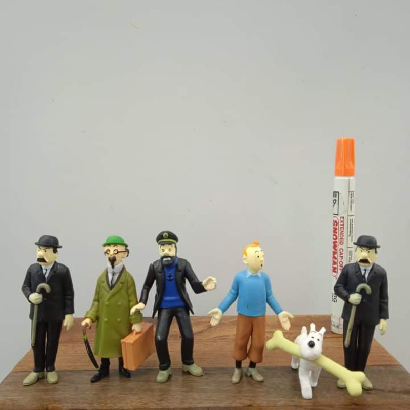 Jual action figureDetective tintin, snowy, thomson and thompson set isi ...