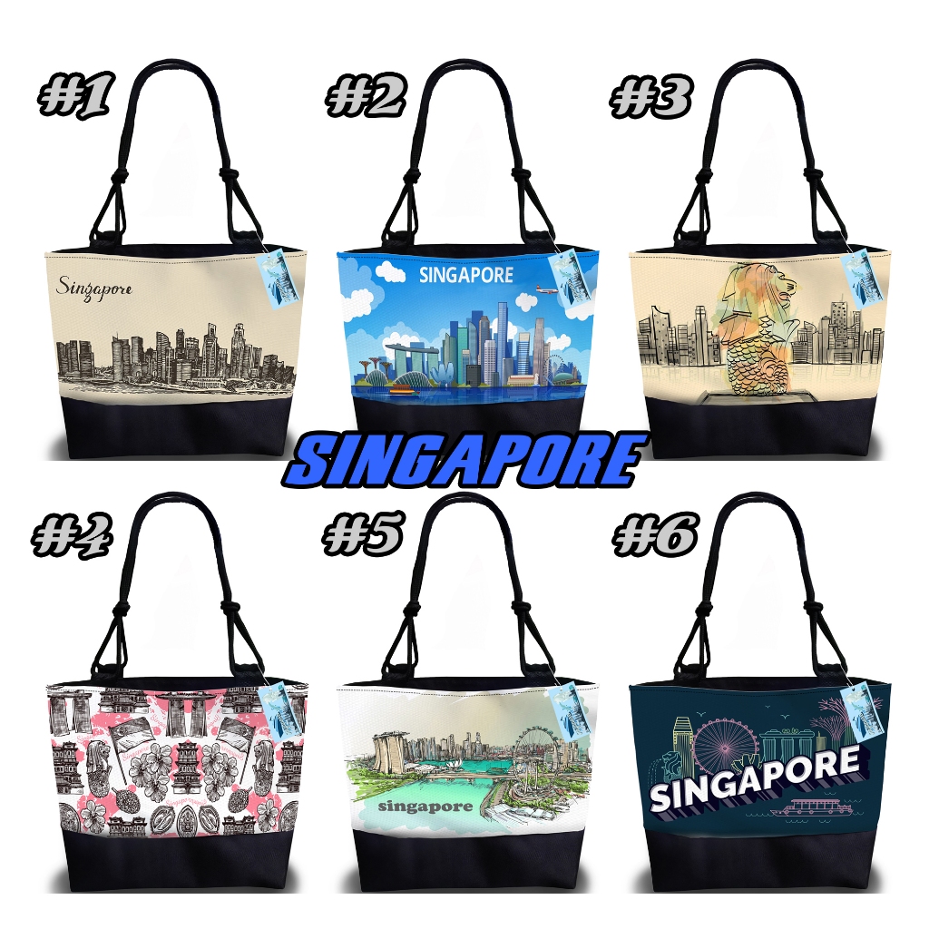 Jual tote bag SINGAPORE / TAS oleh oleh singapore 001 | Shopee Indonesia