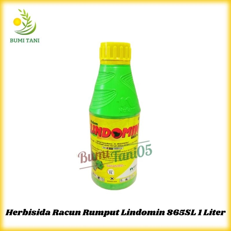 Jual Herbisida Lindomin 865SL 1 Liter Racun Rumput Gulma Daun Lebar ...