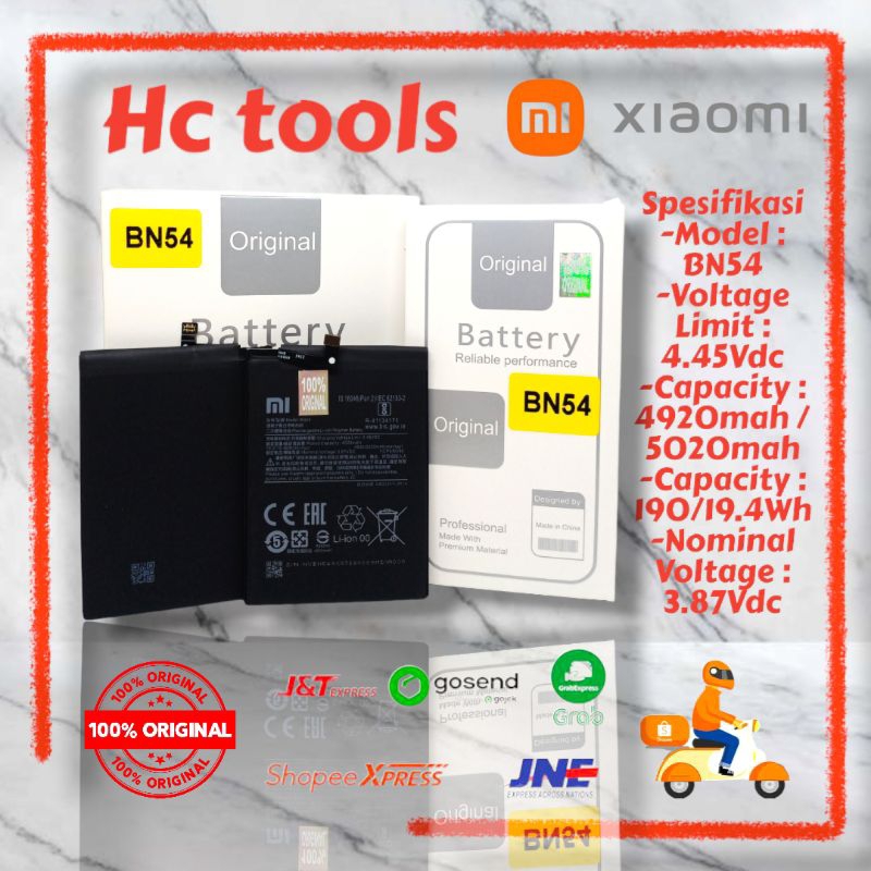 Jual Baterai Battery Batre Xiaomi Redmi 9/Redmi Note 9/BN54 ORIGINAL ...