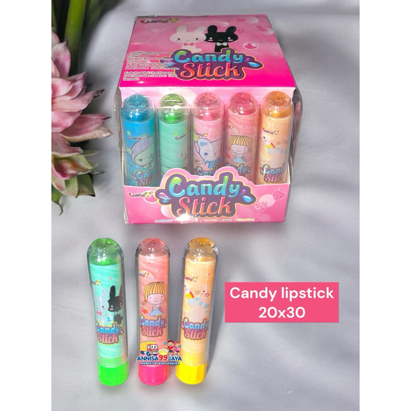 Jual PERMEN LUNAK CANDY STICK JELLY BENTUK LIPSTIK ISI 30PCS | Shopee ...
