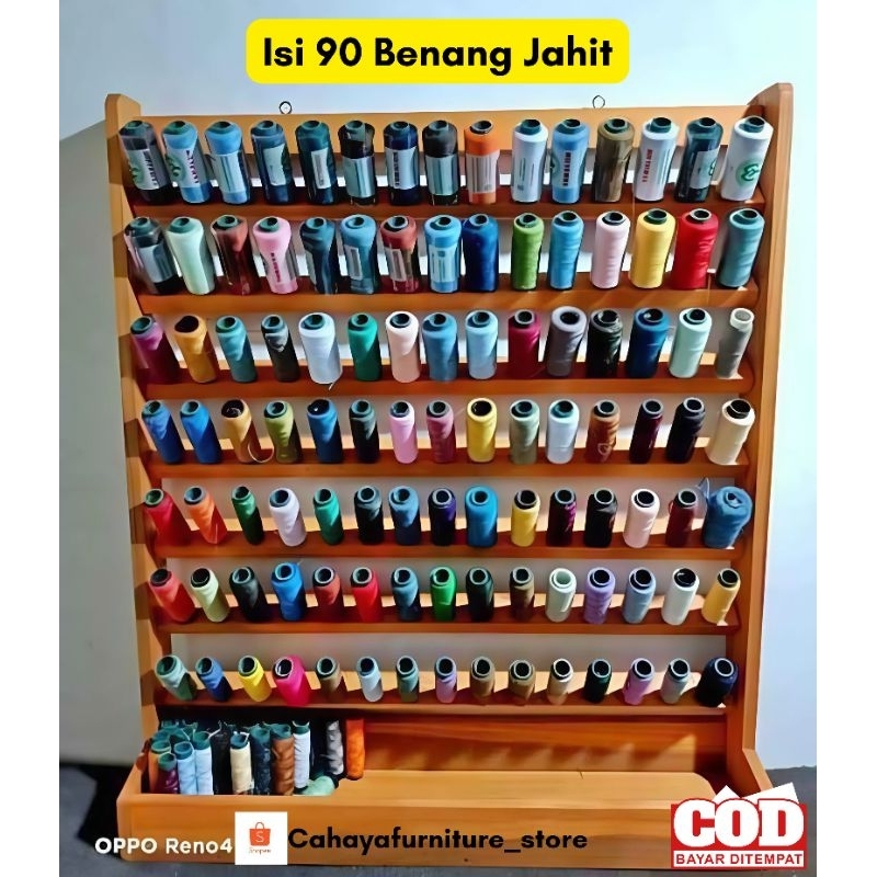 Jual Rak benang jahit 90 benang / Tempat benang jahit Serbaguna ...