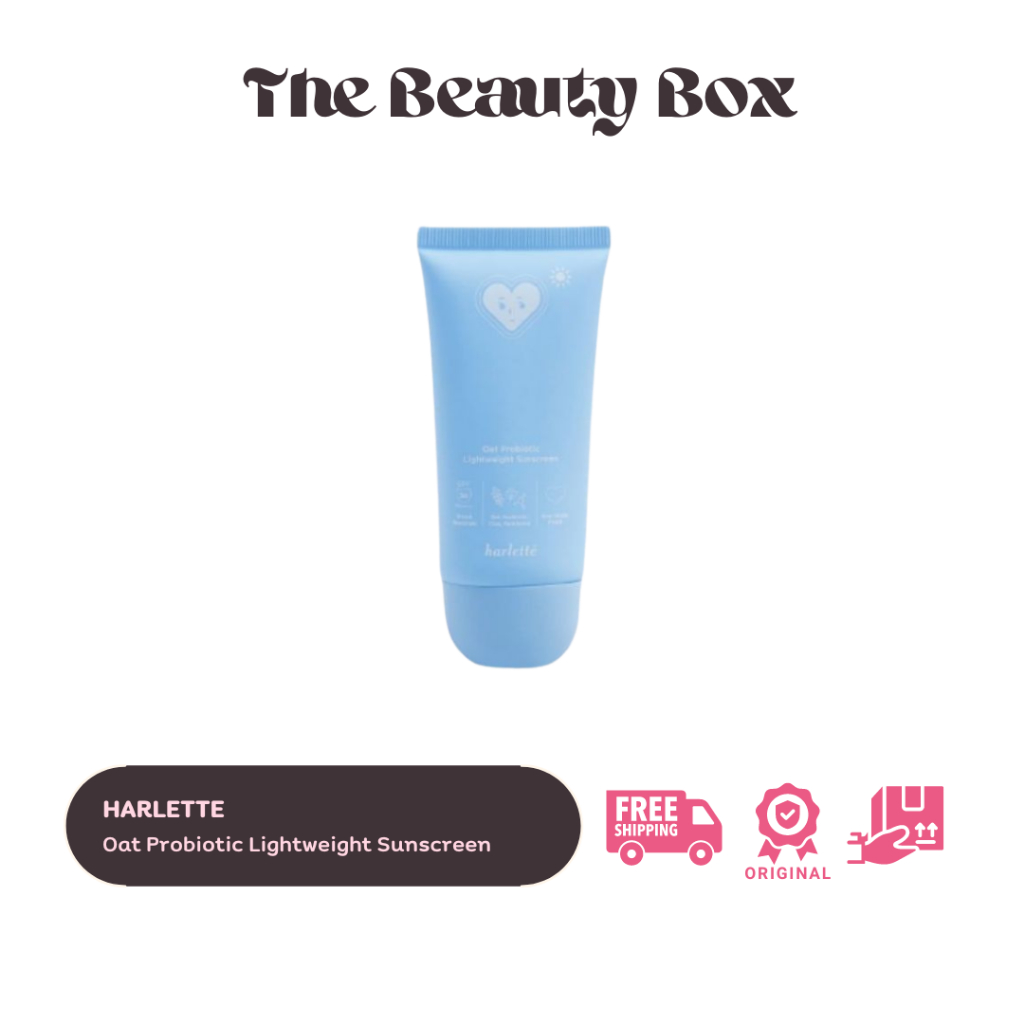 Jual 𝐓𝐇𝐄 𝐁𝐄𝐀𝐔𝐓𝐘 𝐁𝐎𝐗 - Harlette Oat Probiotic Lightweight Sunscreen SPF ...