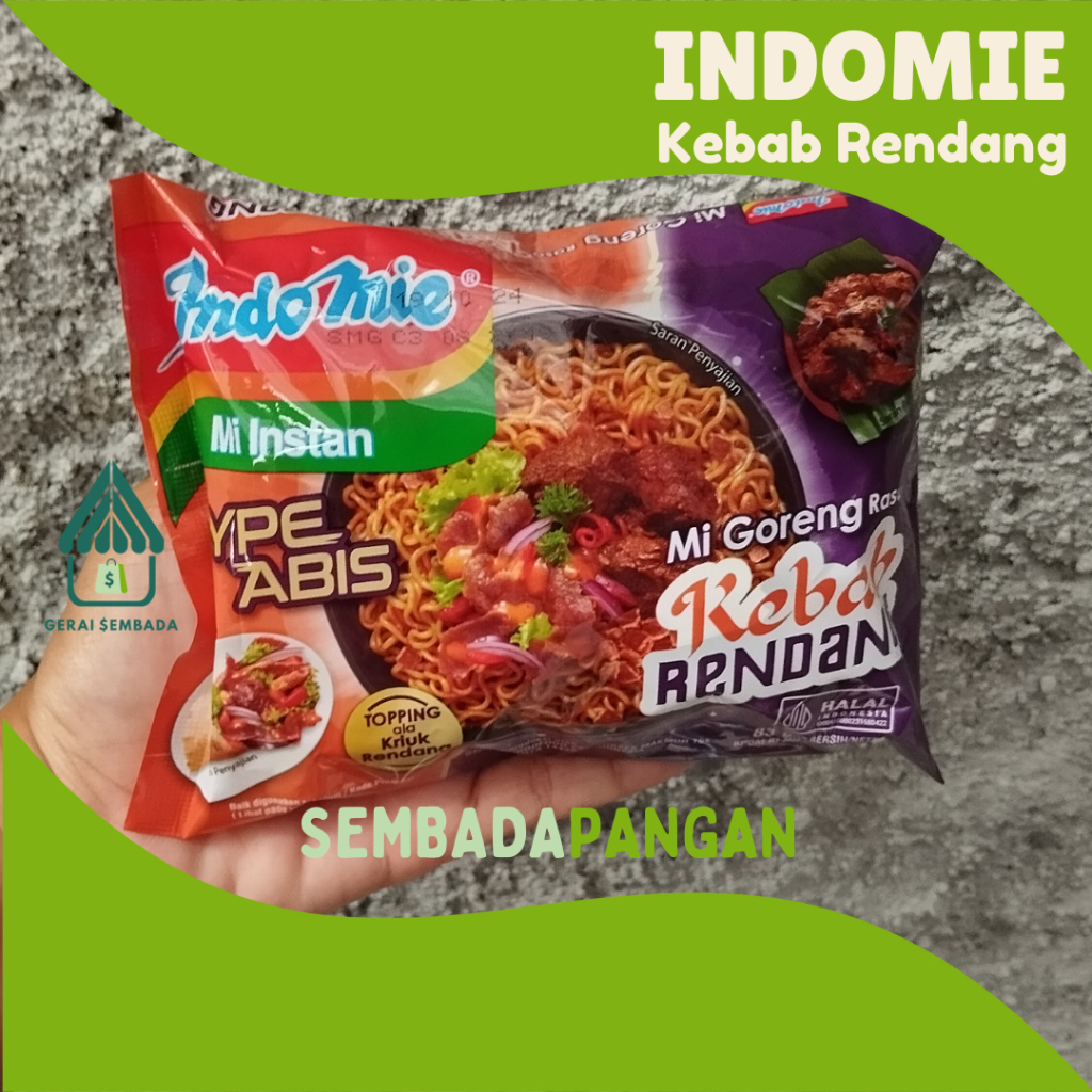 Jual Indomie Mie Goreng Rasa KEBAB RENDANG Mi Instant - GERAI SEMBADA ...