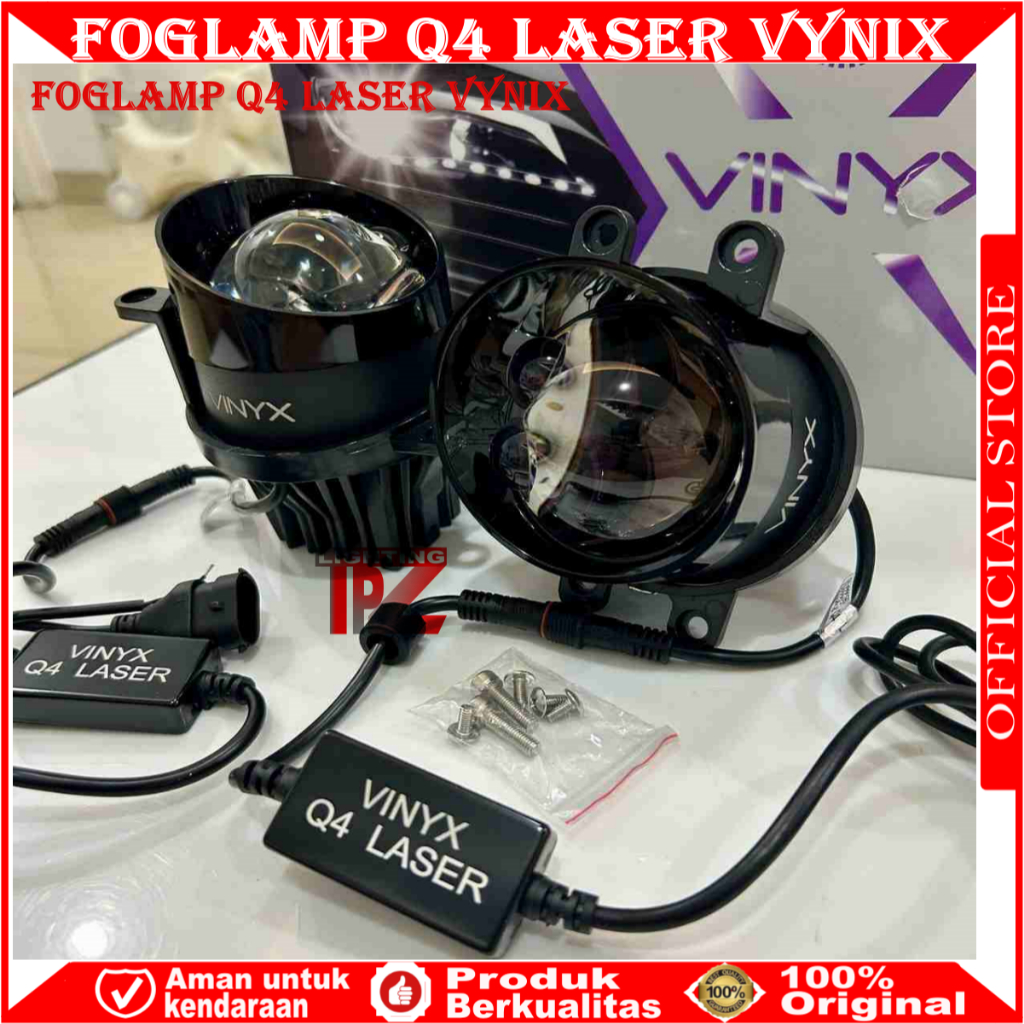 Jual ORIGINAL VINYX FOGLAMP BILED DOUBLE LASER Q4 LASER 3 INCHI LAMPU ...