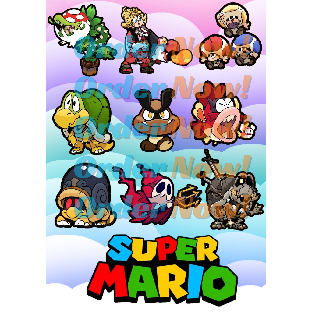 Jual Stiker Mario Stiker Super Mario Vinyl Waterproof High Quality ...