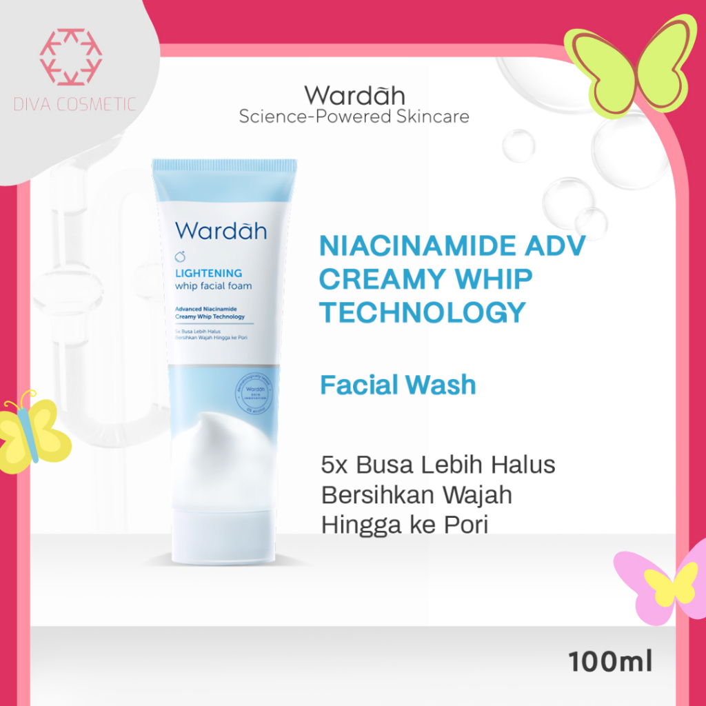 Jual DIVA - Wardah Lightening Whip Facial Foam 50 ml & 100 ml | Shopee ...