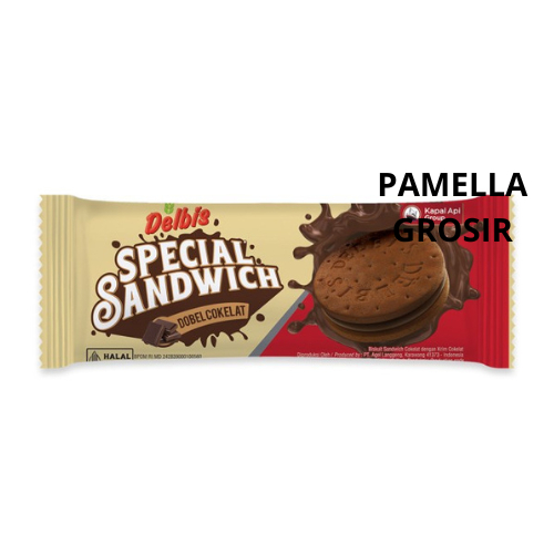 Jual BISKUIT DELBIS SPECIAL SANDWICH DOUBLE COKLAT 10+1 SACHET | Shopee ...