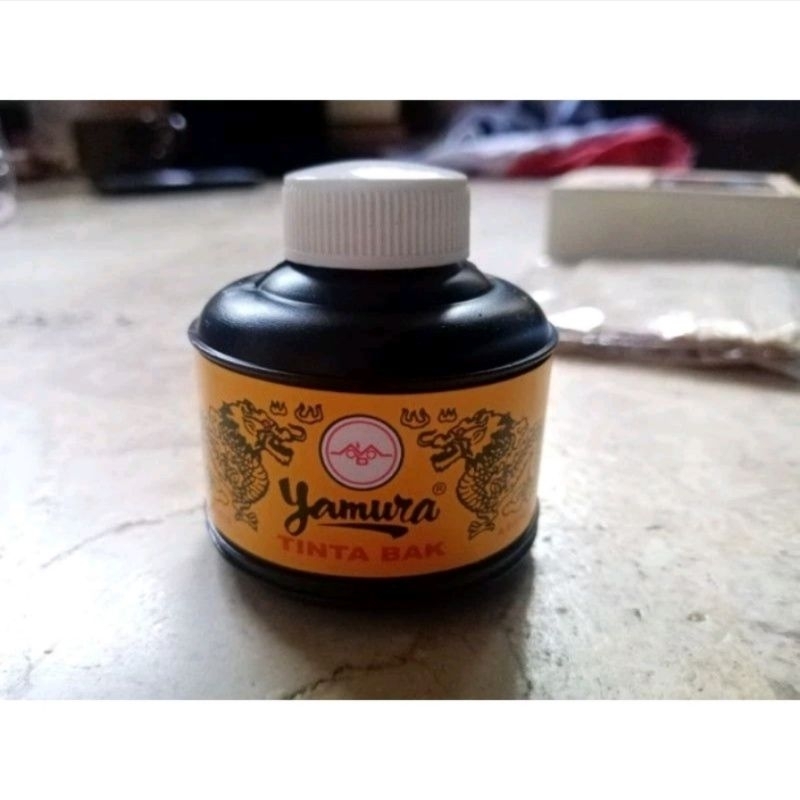 Jual Mangsi Cair Tinta Cair bak pena celup tutup yamura tinta cina ...