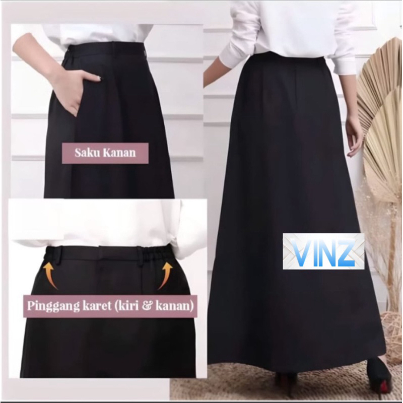 Jual ROK FORMAL A-LINE SUPER JUMBO ROK KERJA S-12L (PREMIUM QUALITY ...