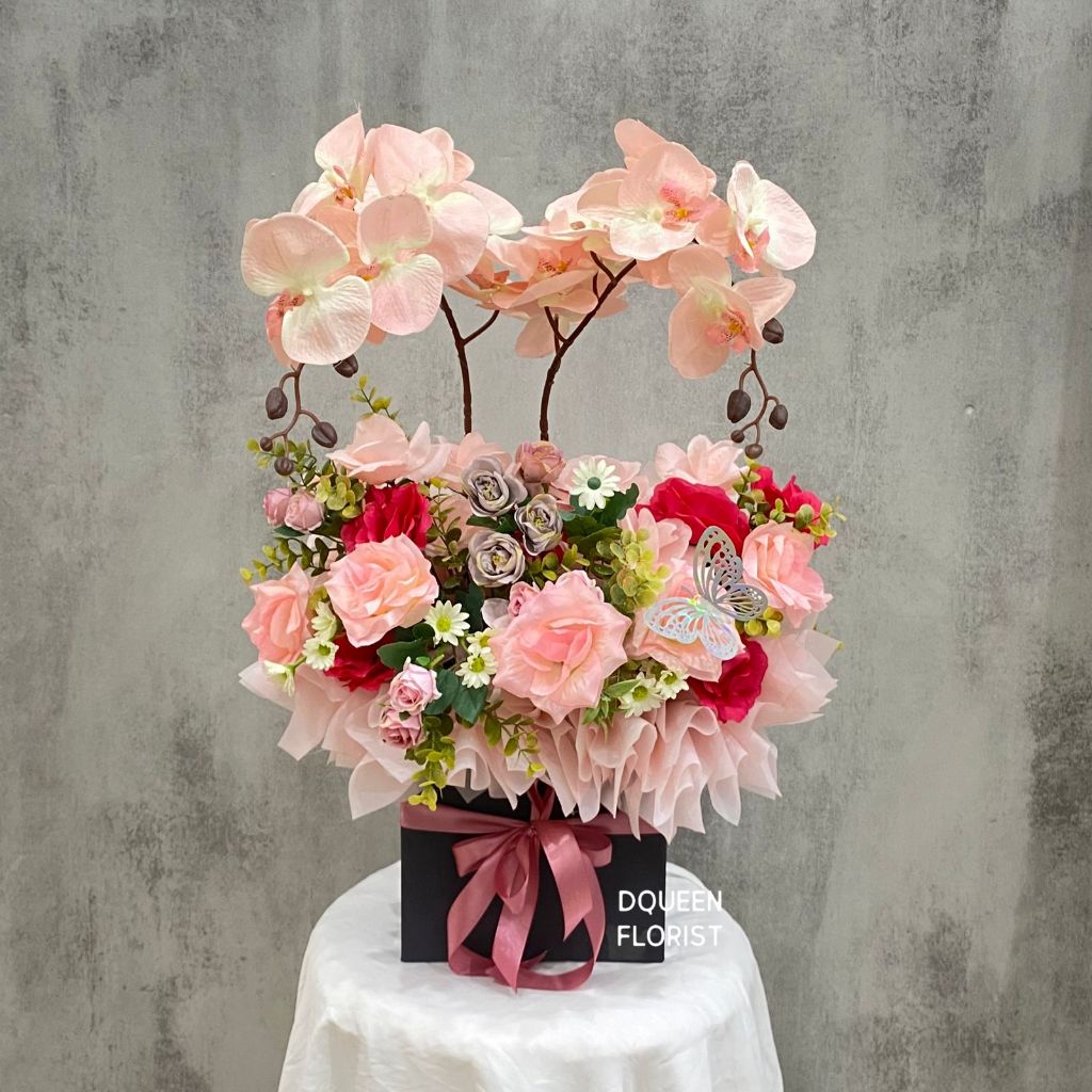 Jual Dqueen Florist - Artificial Bunga Box Gift Dekorasi Meja | Shopee ...