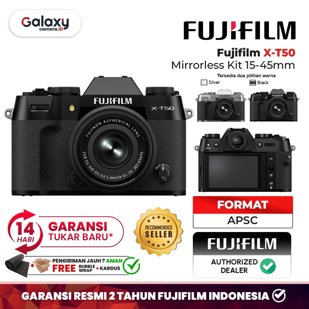 Jual Fujifilm X-T50 Kit 15-45mm X T50 XT50 XT 50 Mirrorless Kamera 15-45 mm Garansi Resmi ...