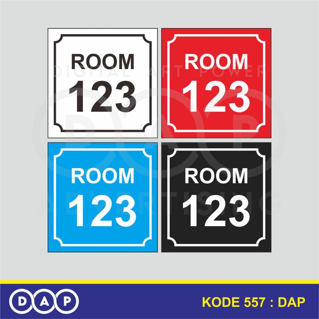 Jual 557 - STIKER NOMOR RUANGAN - 10 x 10 CM - VYNIL - TERBAIK | Shopee ...