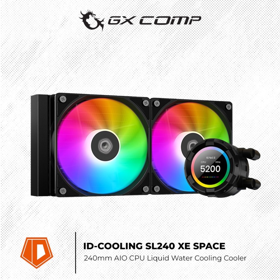 Jual ID-COOLING SL240 XE SPACE w/ LCD Display 240mm | AIO CPU Liquid ...