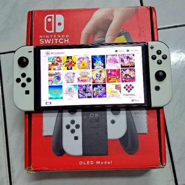 Jual Nintendo Switch OLED CFW 256 GB Second Fullset Full Games Pemakaian Pribadi White Edition ...