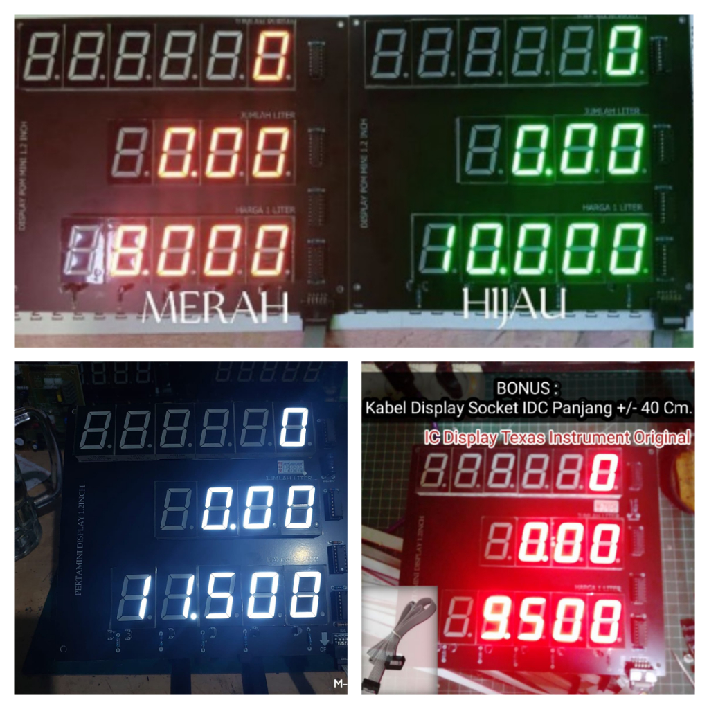 Jual Display 7Segment Pom Mini Digital Pertamini Layar Pom Mini Warna ...