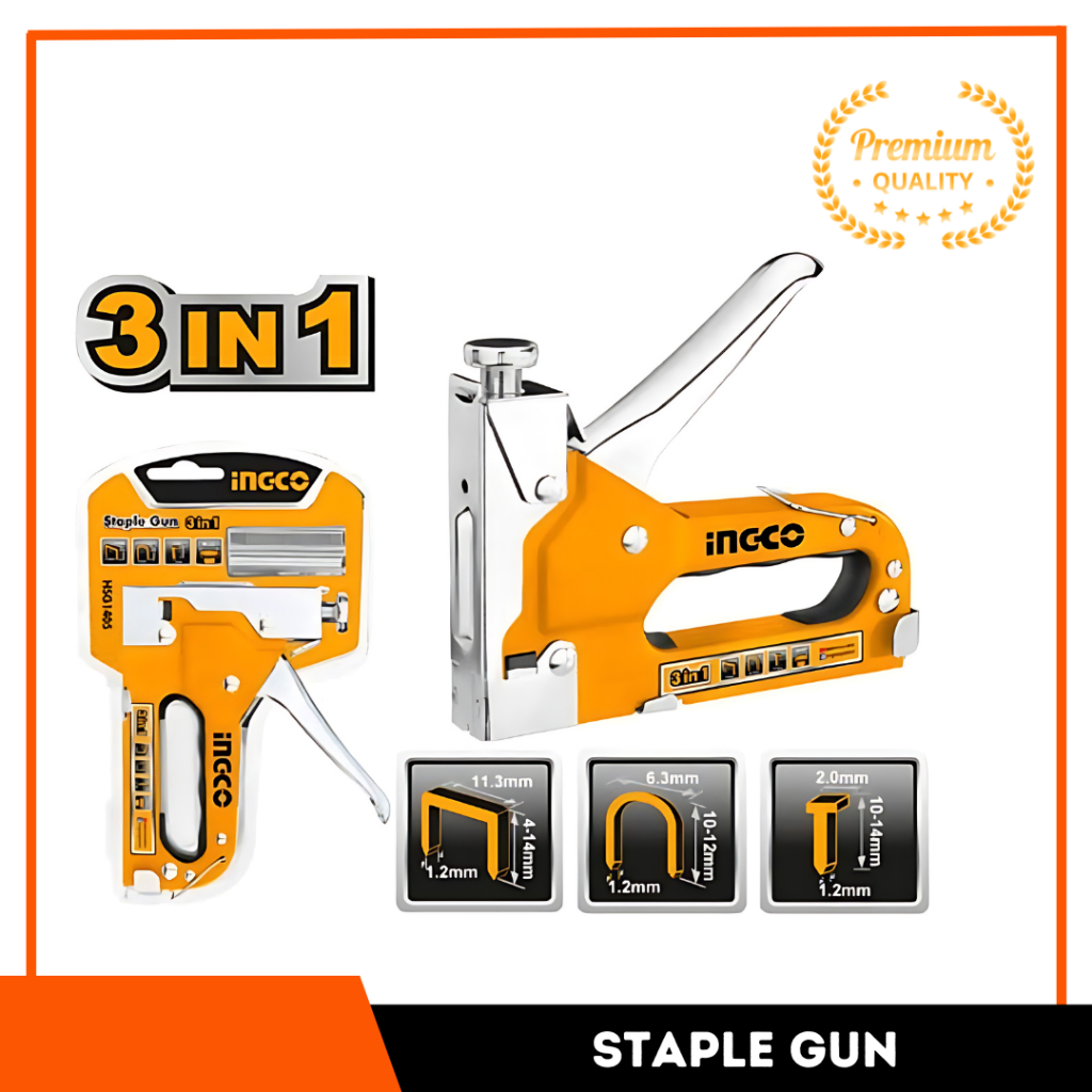 Jual Staple Gun INGCO HSG1405 PRO 3in1 Stapler Staples Steples Tembak ...