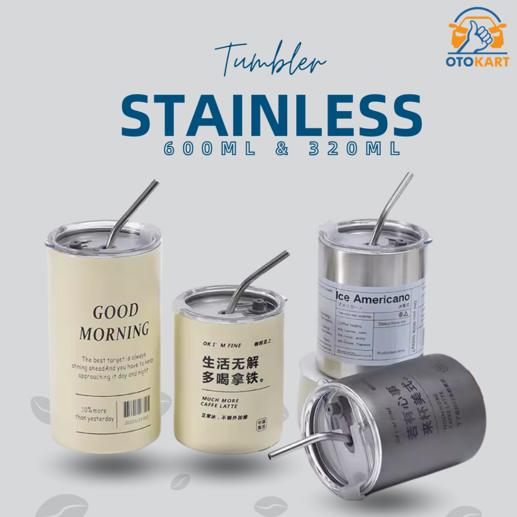Jual TUMBLER 320ML / 600ML TUMBLER STAINLESS STEEL/BOTOL STAINLESS ...