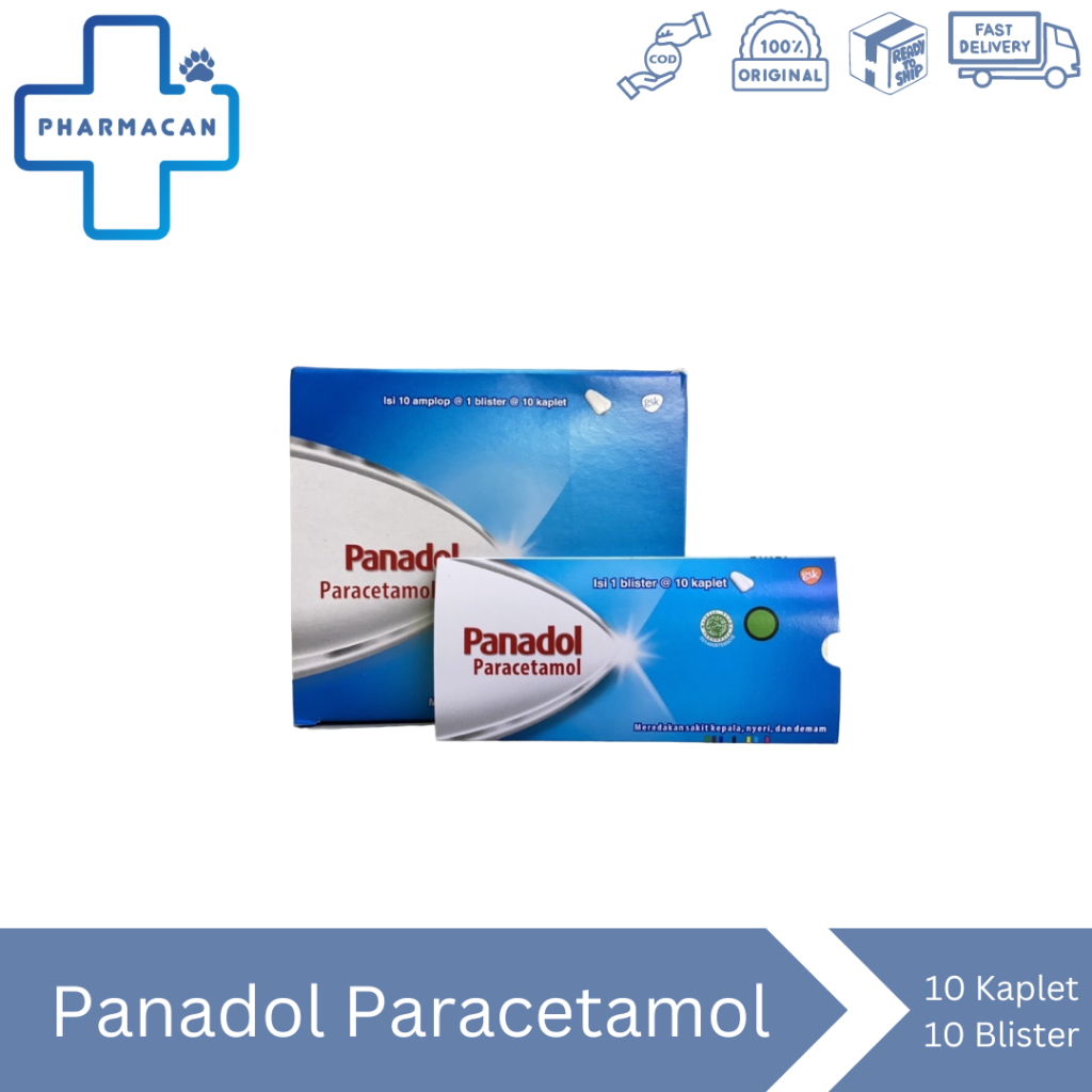 Jual Panadol Paracetamol Biru Tablet 1 Strip 10 Blister | 1 Box isi 10 ...