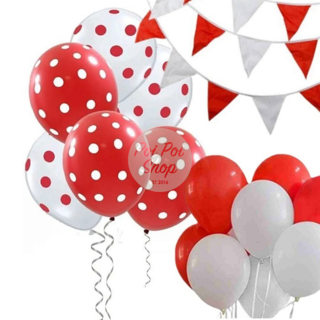Jual Balon Latex Merah Putih 17 Agustus HUT RI Hiasan Kemerdekaan ...