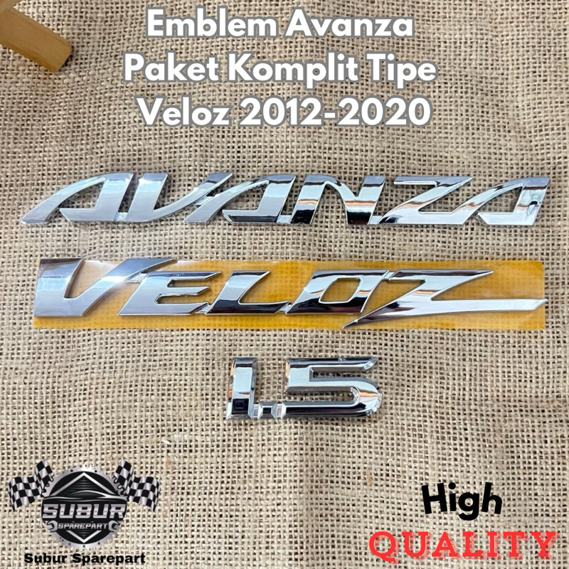 Jual Emblem Avanza Veloz Paket Komplit 2012-2020 Original | Shopee ...