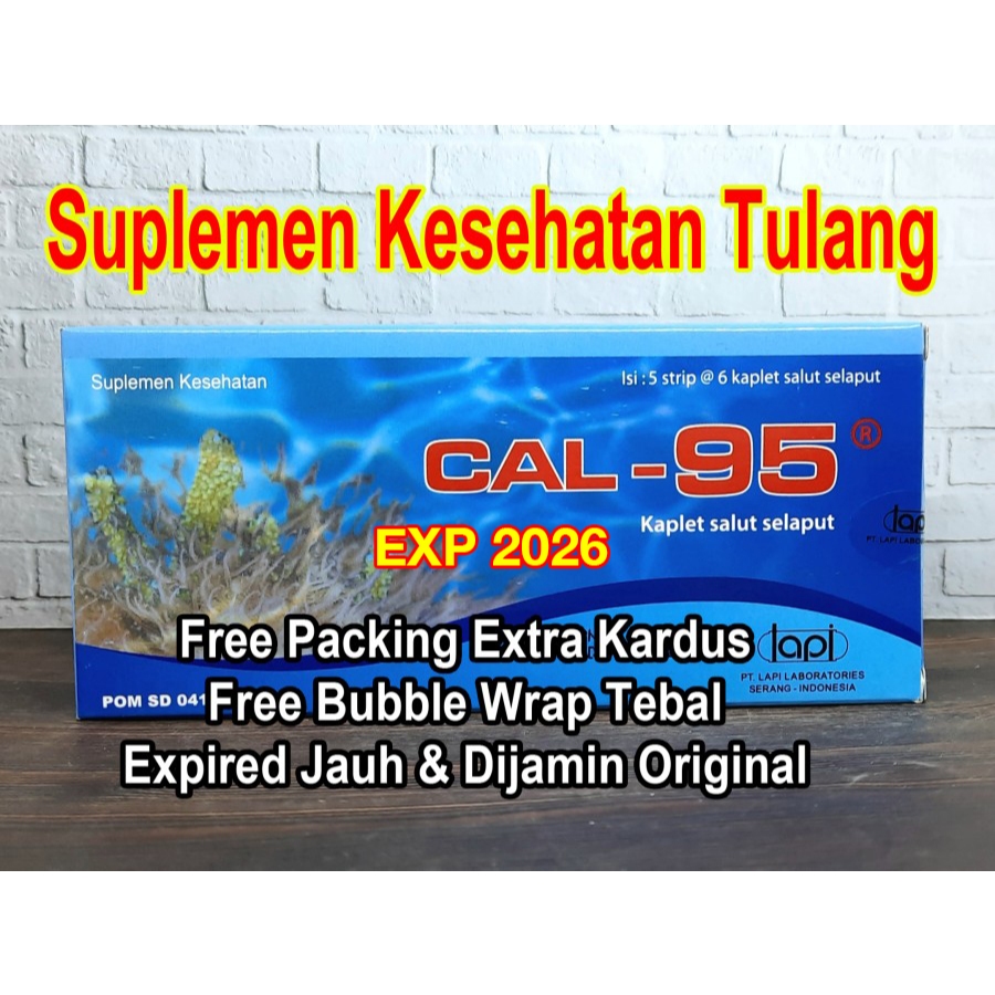 Jual Cal 95 Cal-95 1 Box @ 5 Strip atau 1 Strip @ 6 Kaplet Suplemen ...
