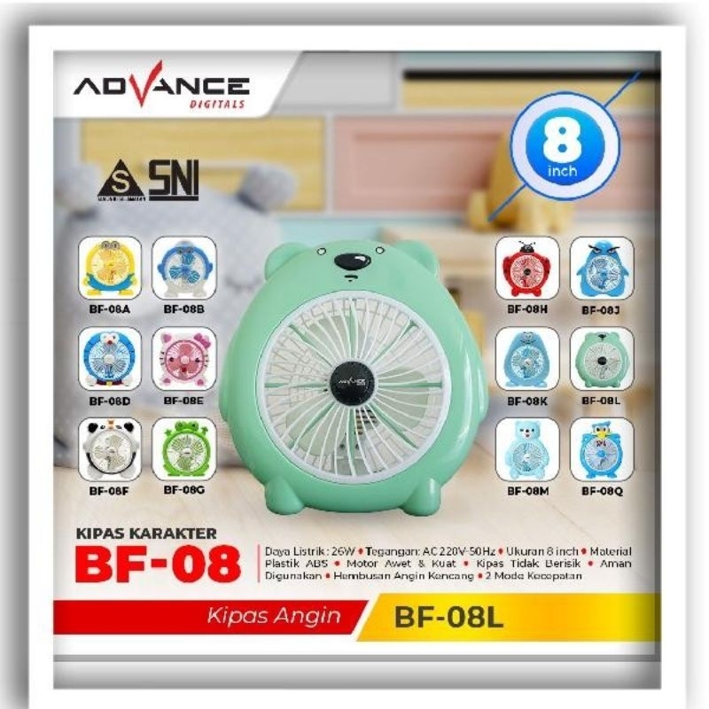 Jual [100% ORI] KIPAS ANGIN KARAKTER ADVANCE BF-08 I 8" inch | PORTABLE ...