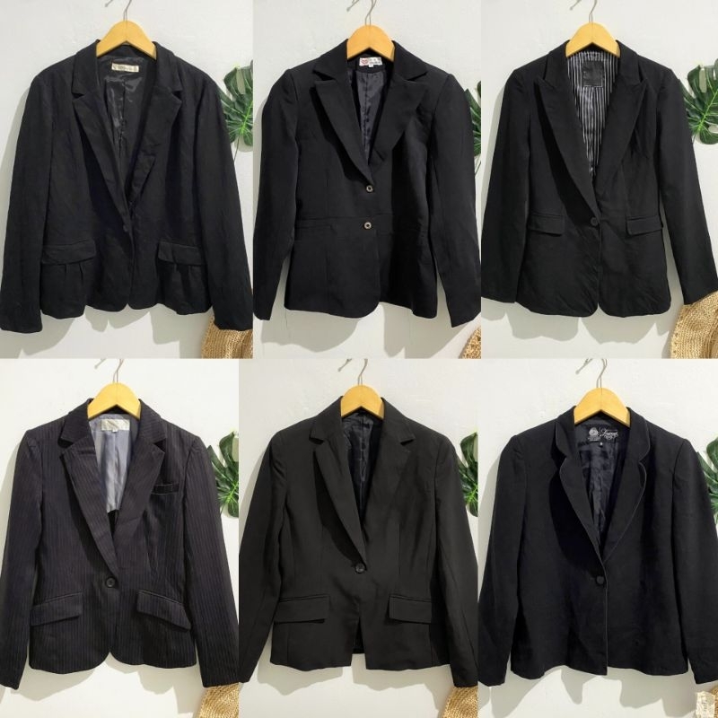 Jual Blazer Hitam Formal/ Blazer Hitam Casual/ Blazer Kantor | Shopee ...