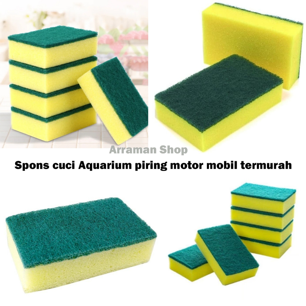 Jual spons alat cuci aquarium - spons cuci piring - spons cuci motor ...