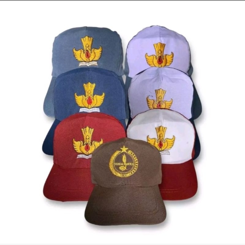 Jual Topi SD SMP SMA SMK Topi Sekolah Seragam Sekolah Logo Bordir ...