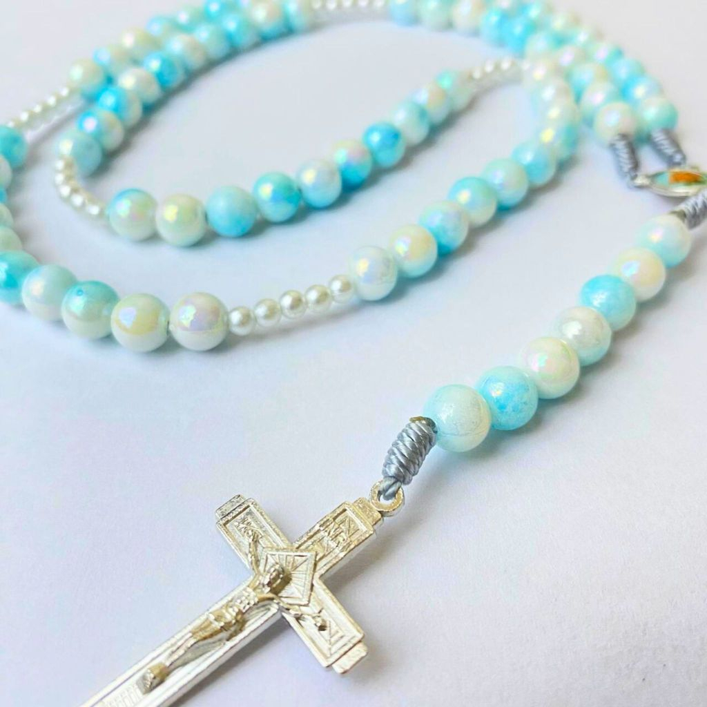 Jual Kalung rosario untuk doa 77x bapa kami dari manik-manik akrilik ...
