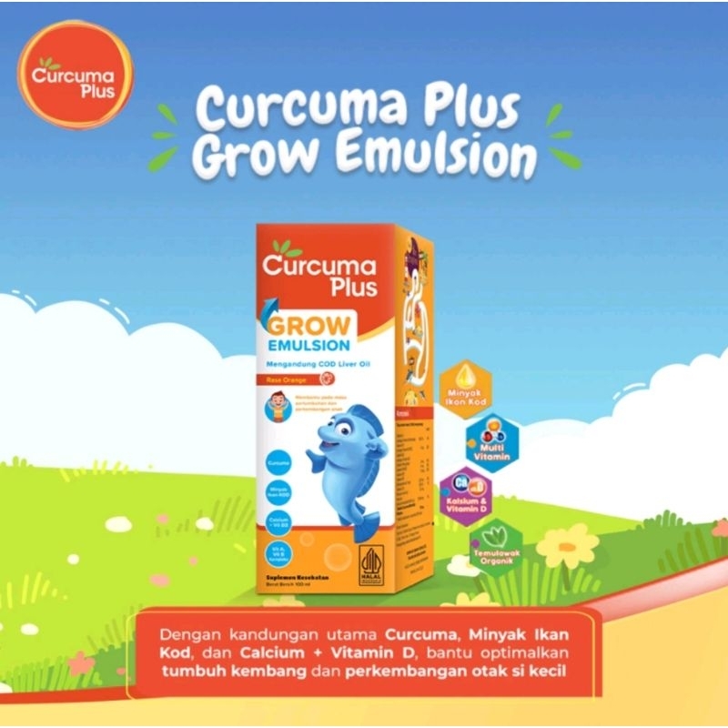 Jual Curcuma Plus Grow Emulsion - Multivitamin Anak - 400ml | Shopee ...