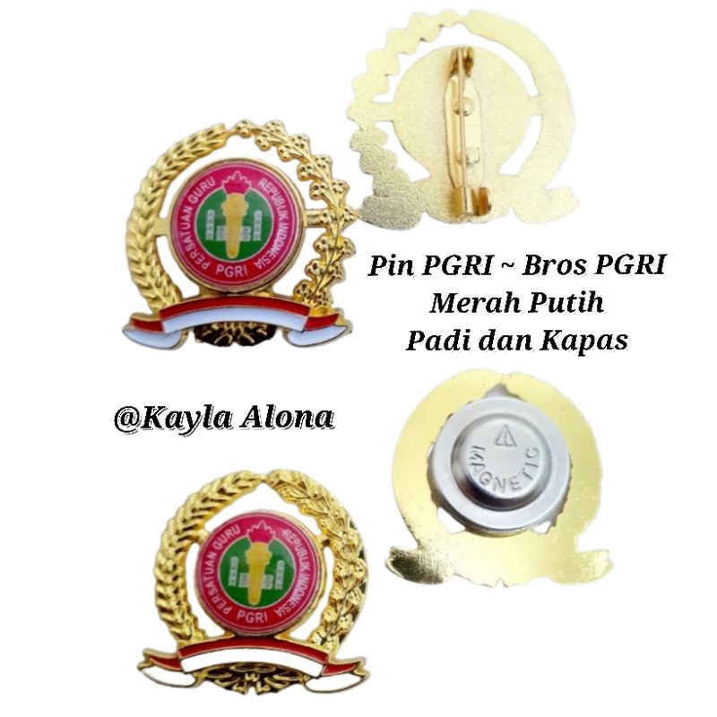 Jual PIN PGRI ~ BROS PGRI MERAH PUTIH PADI dan KAPAS | Shopee Indonesia