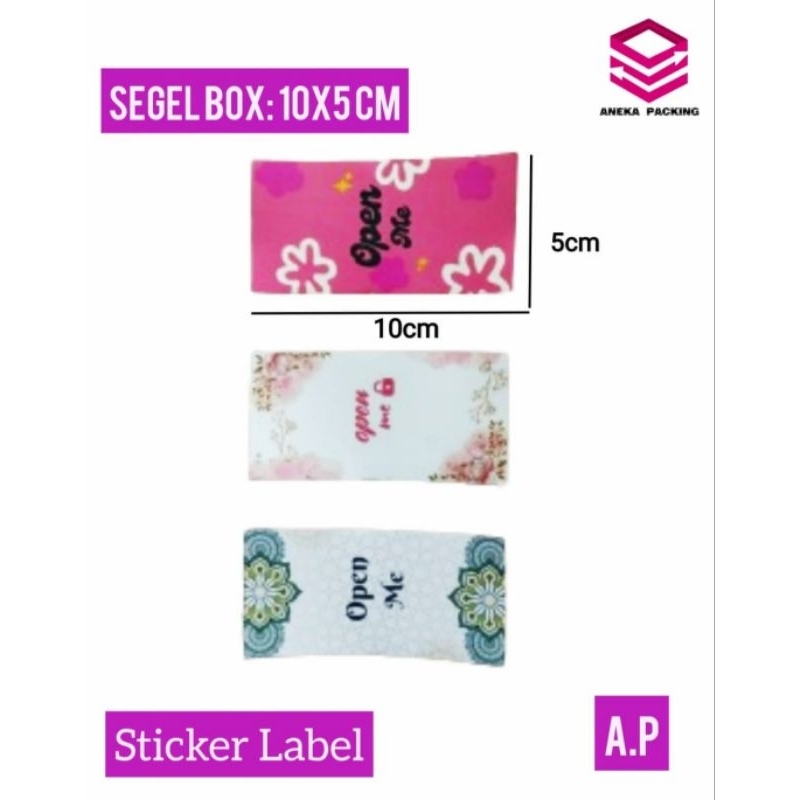 Jual Sticker Segel Box 10x5 cm/Sticket Segel OPEN ME/Sticker Label Open ...