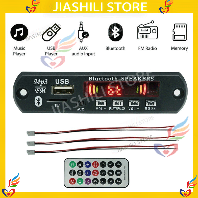 Jual Papan Amplifier Daya Bluetooth Papan Dekoder Mp3/Modul Bluetooth 5 ...