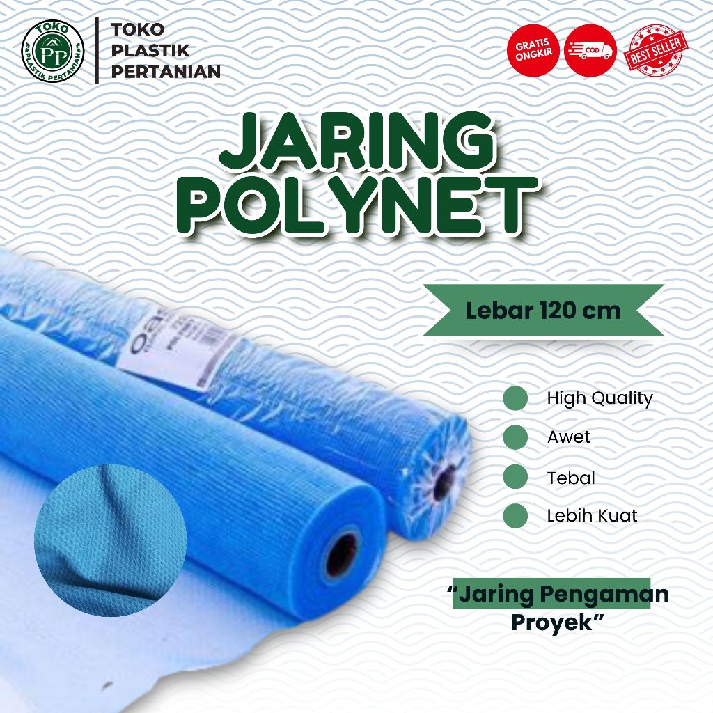 Jual Jaring polinet / polynet lebar 120 cm - Jaring Pengaman Proyek ...