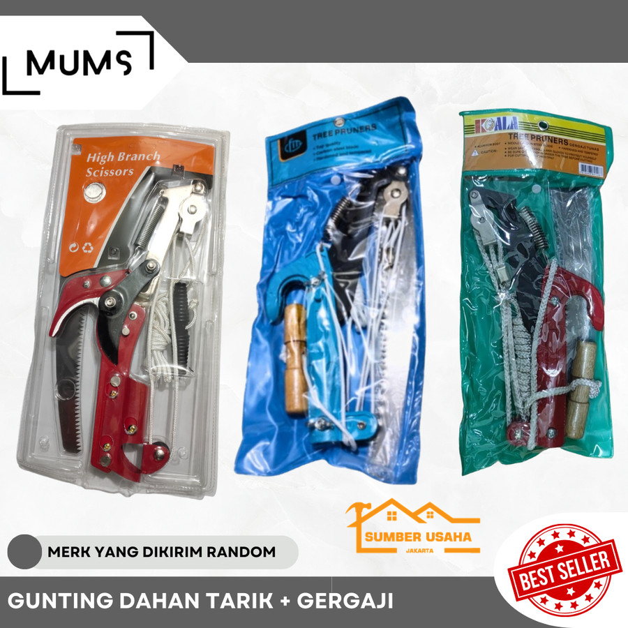 Jual Gunting Dahan Tarik + Gergaji Pisau Dengan Tali +/- 2,3 Meter ...