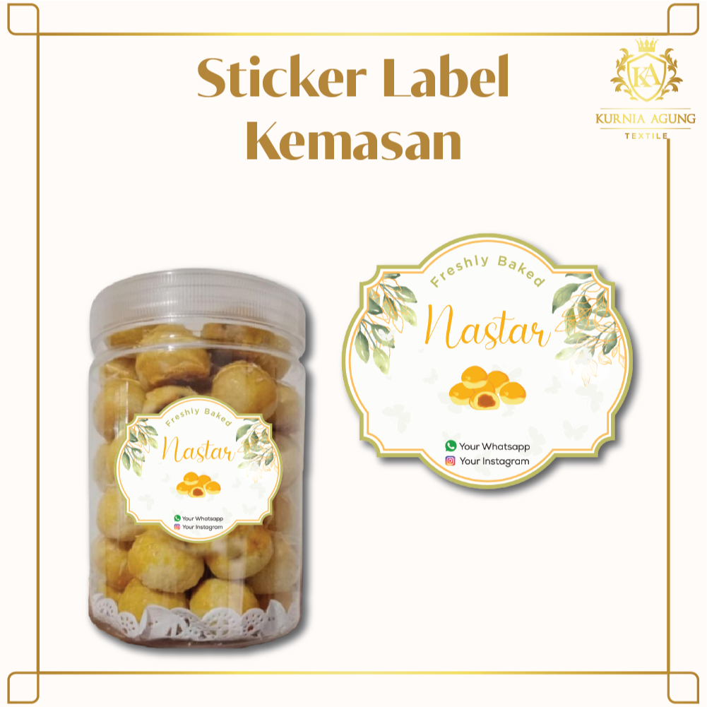 Jual Stiker Makanan / Stiker Kue Lebaran / Stiker Kue Kering / Sticker ...