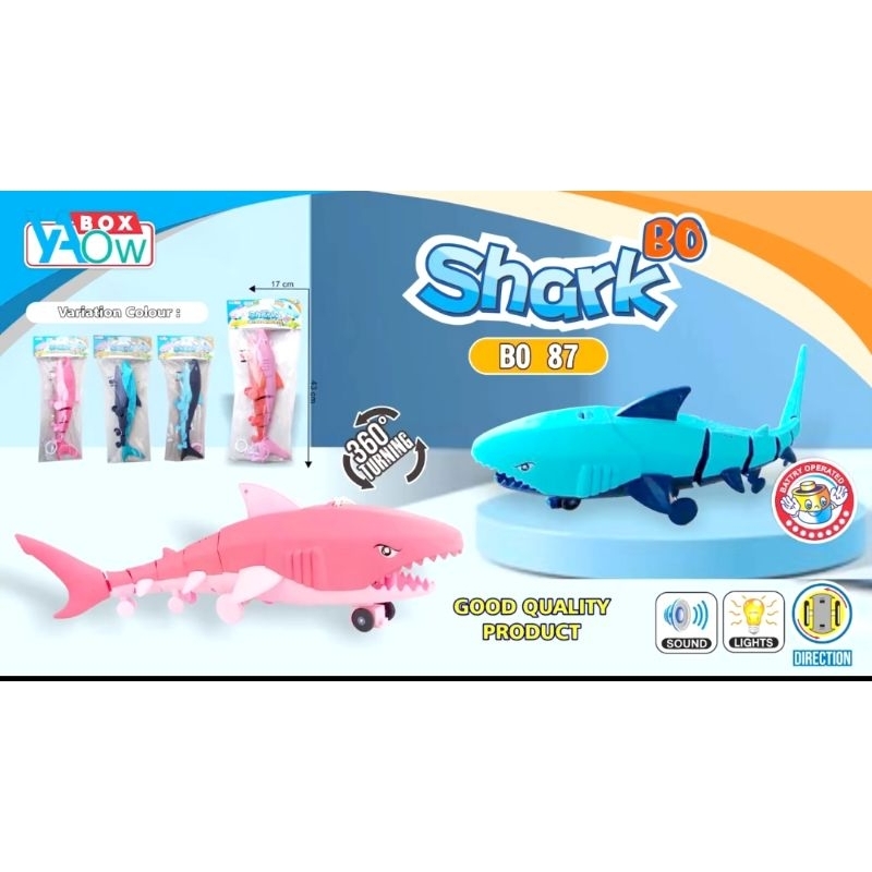 Jual mainan ikan hiu baby shark mainan ikan hiu batre bisa jalan ada ...