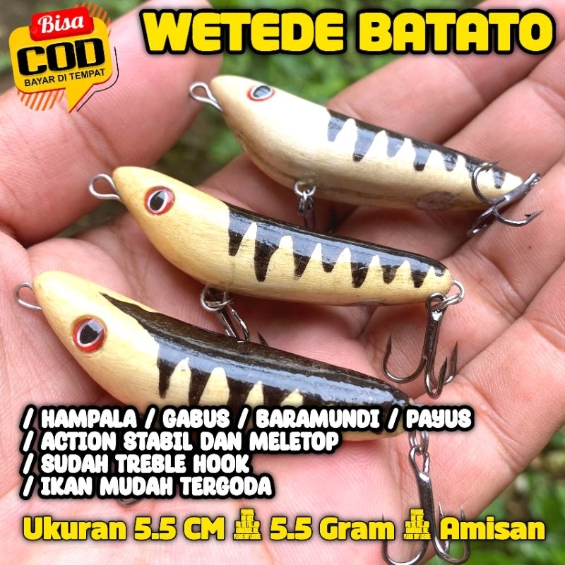 Jual WETEDE BATATO / WTD BATATO / WTD TOP WATER / WTD HAMPALA / WTD ...