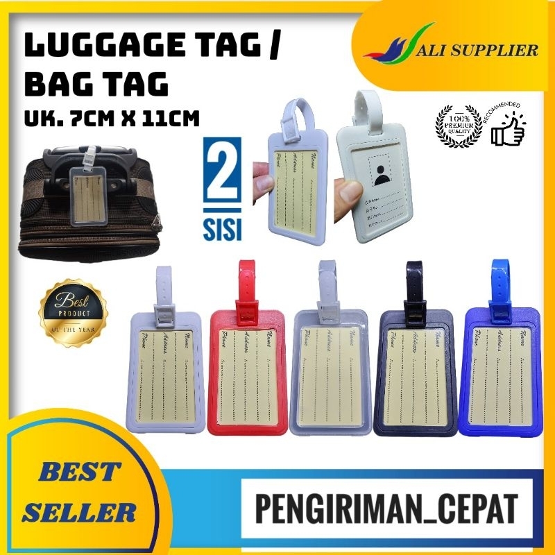 Jual BAG TAG LUGGAGE TAG NAME TAG GANTUNGAN UNTUK DI TAS GANTUNGAN ...