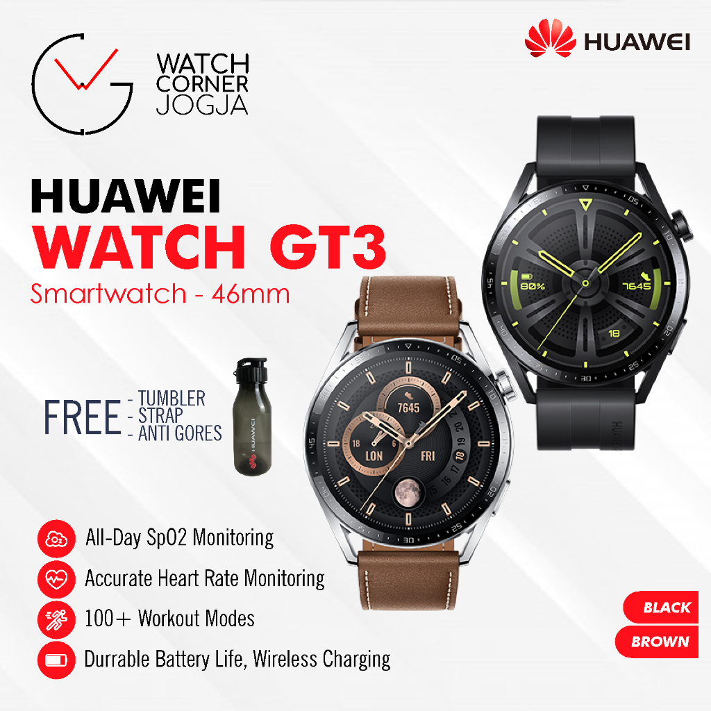 Jual HUAWEI Watch GT3 46mm AMOLED SpO2 Bluetooth Call ORIGINAL ...