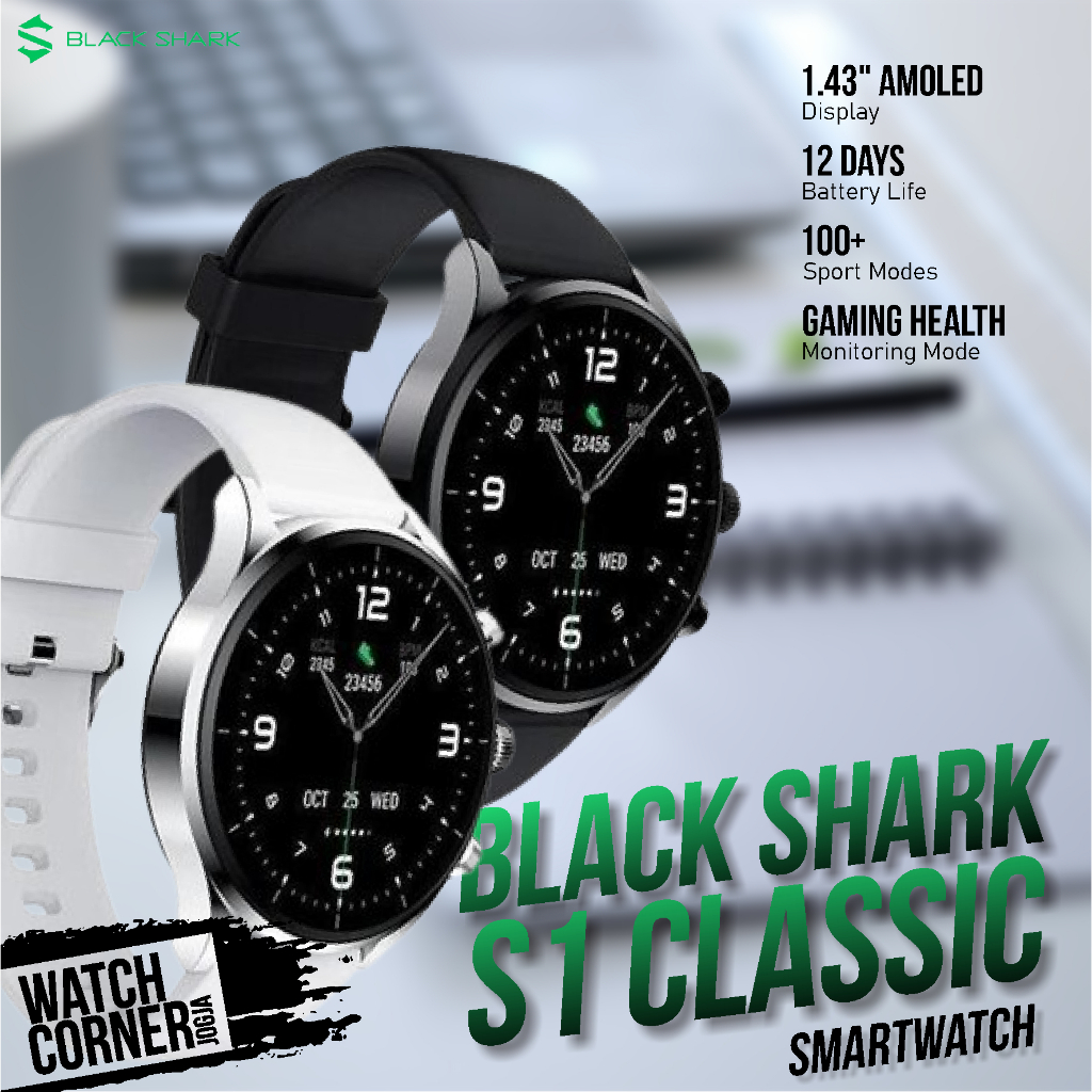Jual Black Shark Smartwatch S1 Classic AMOLED Display ENC Bluetooth ...
