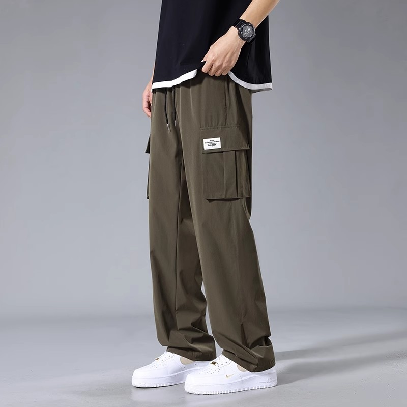 Jual Celana Cargo Pria Panjang Dewasa Oversize Pria Korean Style Loose Straight Pants Promo ...