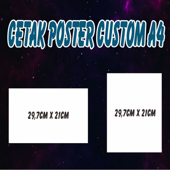 Jual PRINT POSTER CUSTOM UKURAN A4 ( ISI 4 POSTER ) | Shopee Indonesia
