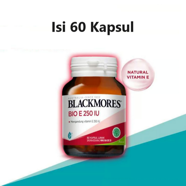 Jual Blackmores Bio E 250IU 60 Kapsul Vitamin E 250 IU 60 Softgel ...