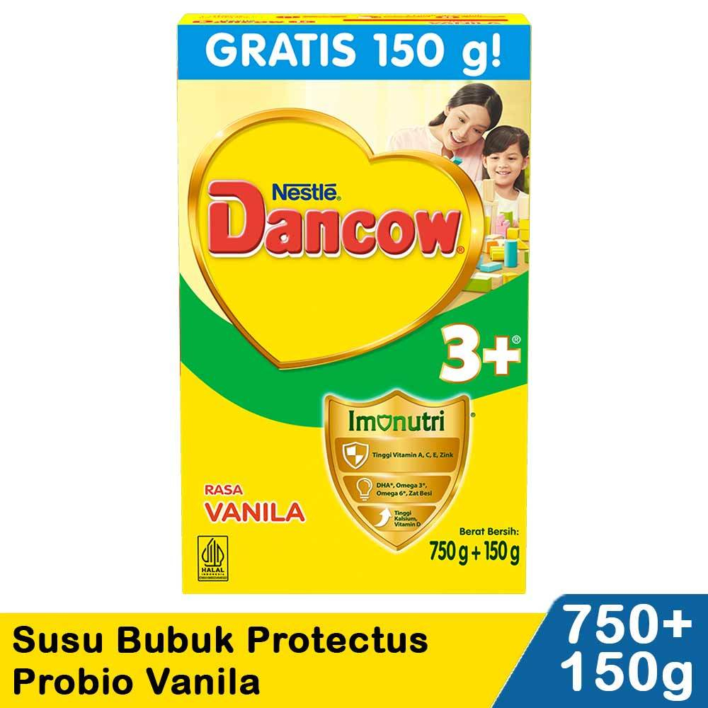 Jual Dancow 3+ Vanila 750 GRATIS 150 Gr Box 900Gr 400 1000 1 Kg Vanilla ...
