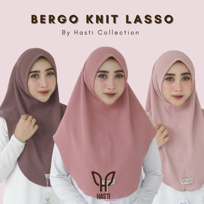 Jual BERGO KNIT LASSO SNOW SOFT HIJAB INSTAN SOFT PET MALAY | Shopee Indonesia