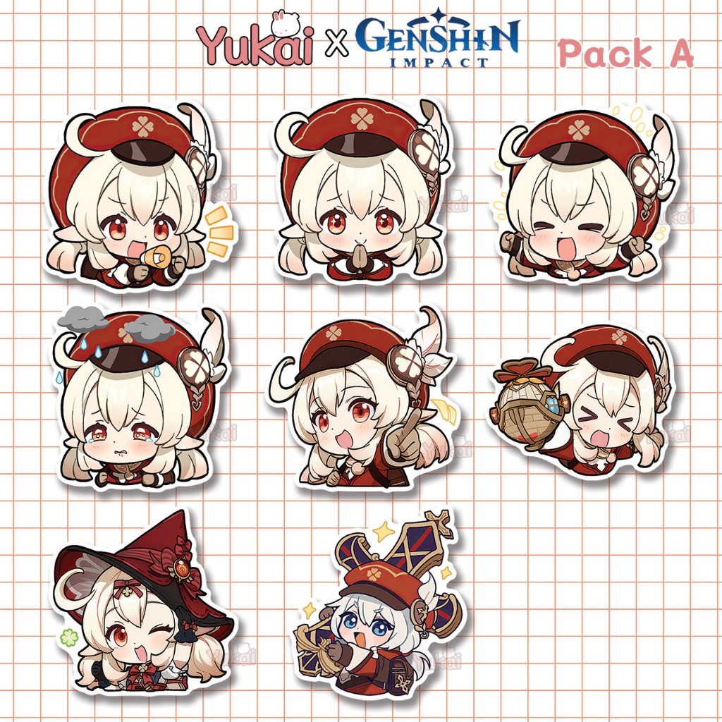 Jual Stiker Pack Klee Genshin Impact Premium, Sticker Anime Waterproof ...